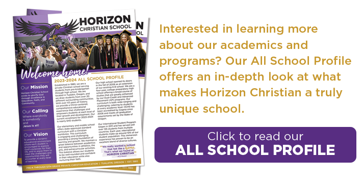 Kindergarten - 12th Grade - Horizon Christian School